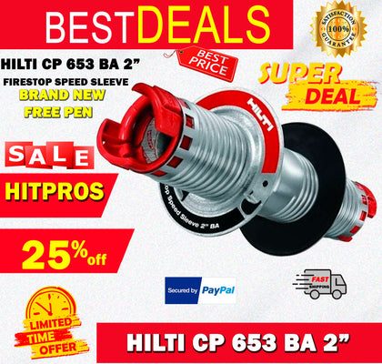 HILTI CP 653 BA 2” FIRESTOP SPEED SLEEVE, BRAND NEW – hitpros@shofly.com