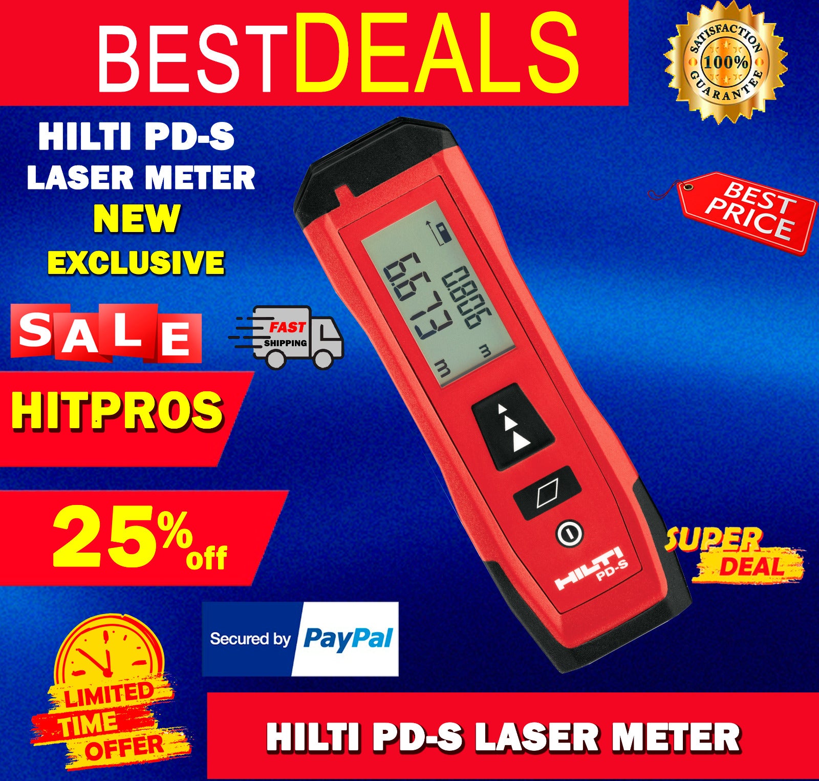 HILTI PD-S LASER METER, NEW, EXCLUSIVE – hitpros@shofly.com