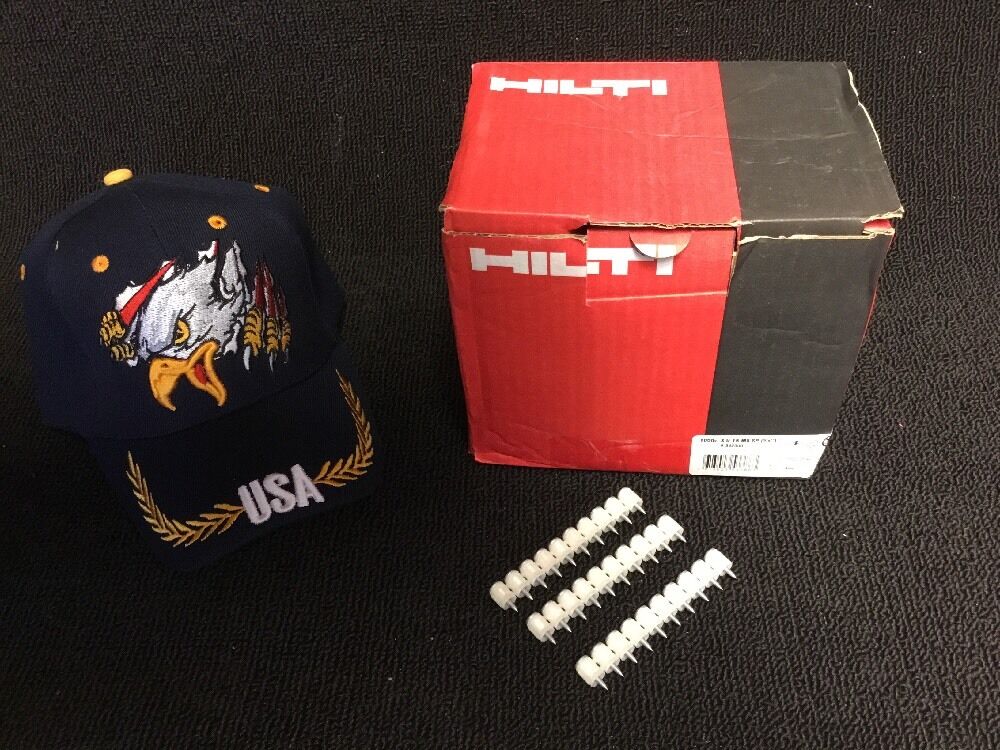 HILTI X-U 15 MX SP (5/8") Collated Fastener, Box 1000 Units, Free Hat ...